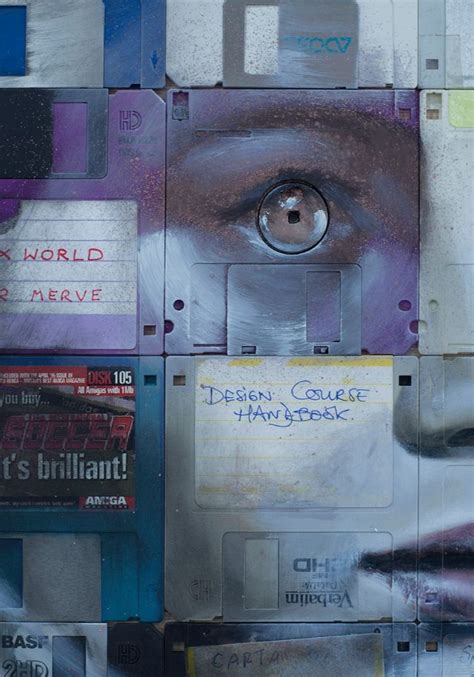 Icon Floppy Disk Art Portrait Nick Gentry Social Art Floppy Disk Art