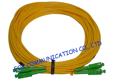 PVC SM Fibre Optic Patch Cables SC APC Duplex Low Insertion Loss