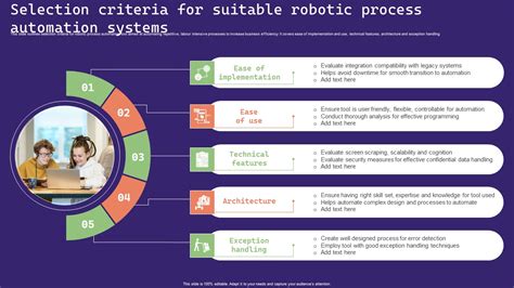 Selection Criteria For Suitable Robotic Process Automation Systems