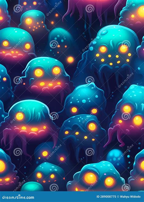 Slime Monster 3d Cartoon Character Illustration Ai Generated Stock