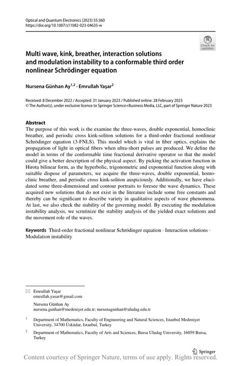 Multi Wave Kink Breather Interaction Solutions And Modulation