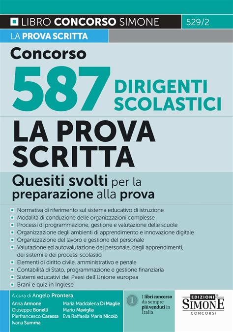 Concorso 587 Dirigenti Scolastici Manuale Per La Prova Scritta