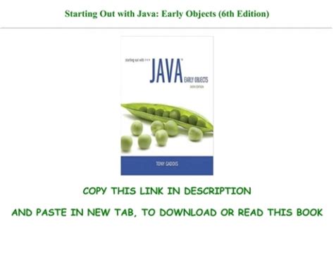 Pdf Download Starting Out With Java Early Objects 6th Edition Full