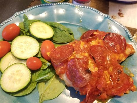 Easy Keto Pepperoni Pizza Chicken Bake Recipe