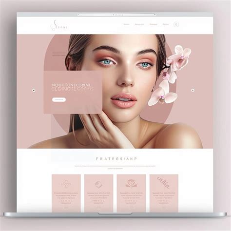 Web Design Ui Ux Landing Page For Skin Aesthetics Clinic Premium Ai