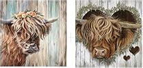 Amazon YUEYARIT Highland Cow Decor Canvas Print Art Farmhouse