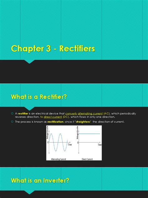 Chapter 3 Rectifiers 1 Pdf Rectifier Direct Current