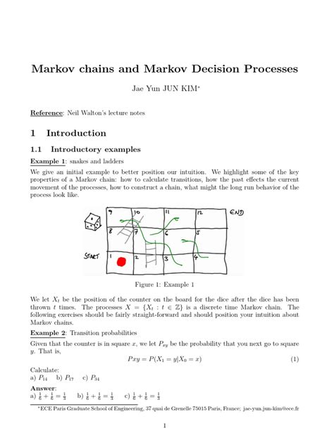 lecture markovdecisionprocess pdf markov chain mathematical objects