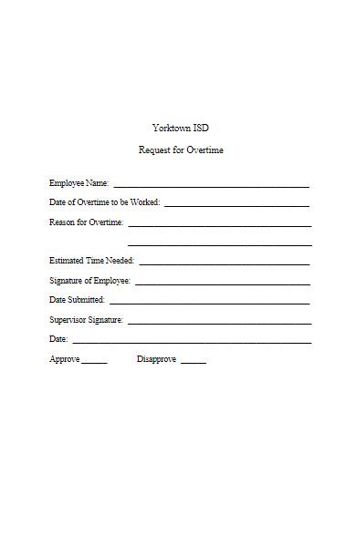 FREE Overtime Request Forms Download How To Create Guide Tips