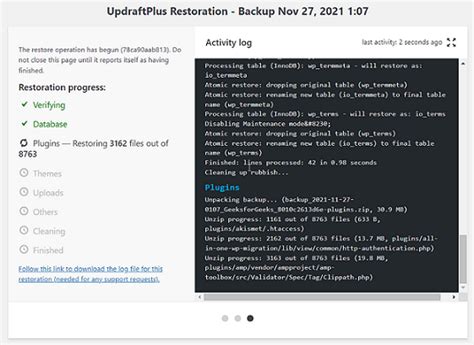 Wordpress Backup And Restore Geeksforgeeks