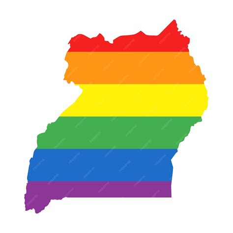 Lgbtq 게이 프라이드 무지개 깃발 지도 프리미엄 벡터
