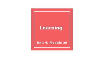 AP Psychology Unit 4 Modules 2628 Learning Classical Operant