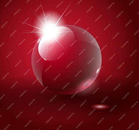 Premium Vector Shiny Red Ball