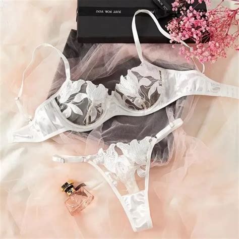 Sexy Bh Set Aus Spitze Dessous Set Bh Set Unterwäsche Set Weiß Eur