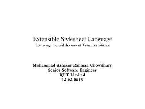 Extensible Stylesheet Language Transformation Or Xslt Ppt Web Design And Html Internet