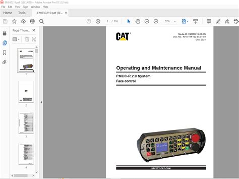 Cat Face Control Pmc® R 20 System Operating And Maintenance Manual Pdf