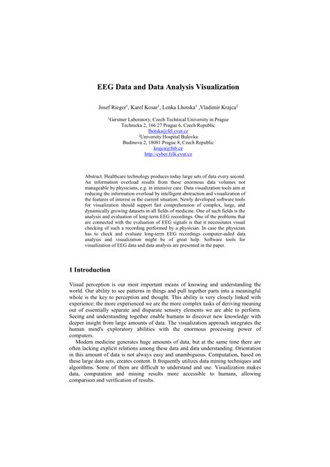 PDF EEG Data And Data Analysis Visualization