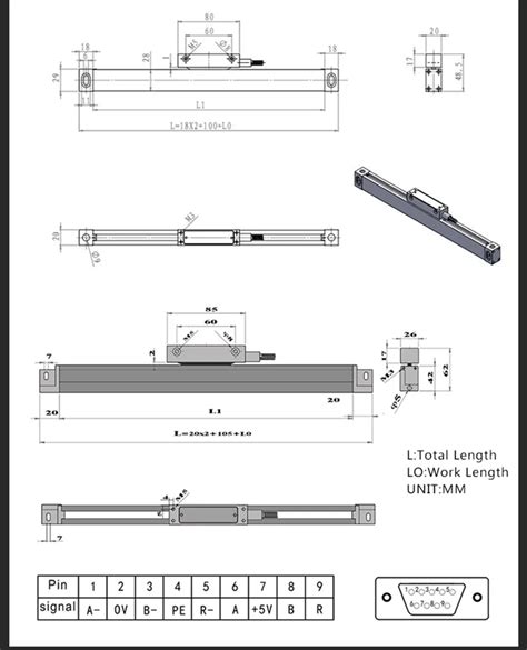 Hxx Electronic Measuring Instruments Tool Liner Scale Linear Sensor 5um