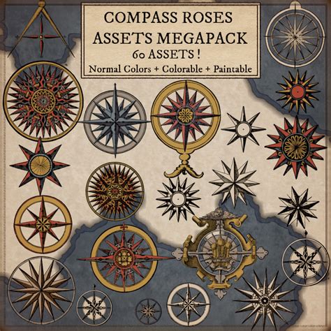 Medieval Map Compass Sale Price