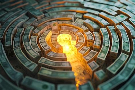 A Circle Of Dollar Bills Is Shown In The Middle Of A Circle Premium Ai Generated Image