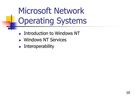 Ppt Survey Of Network Operating Systems Nos Powerpoint Presentation