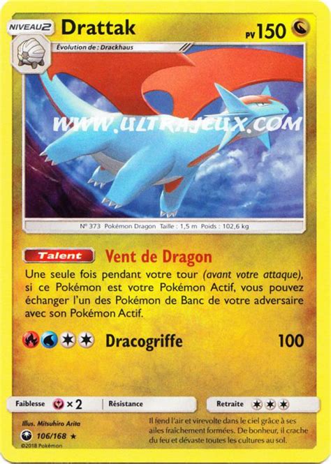 Drattak 106 r 168 Carte Pokémon SL7 Soleil et Lune Tempête Cél