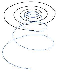 Vector How To Draw A Stretched Pulled Conical Spiral