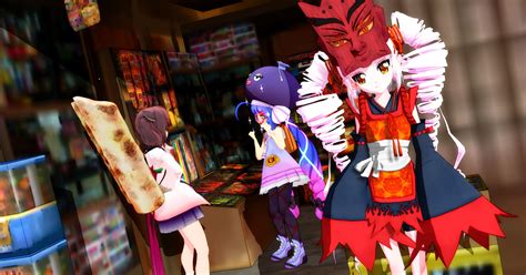 Mmd 駄菓子屋と温泉 來佳吾侑のイラスト Pixiv