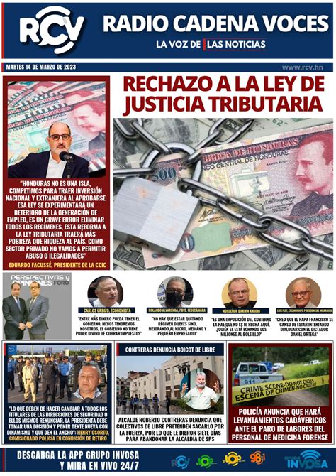 Rechazo A La Ley De La Justicia Tributaria Rcv Honduras