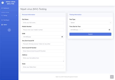 Nipah Virus Niv Testing Management System Using Php And Mysql