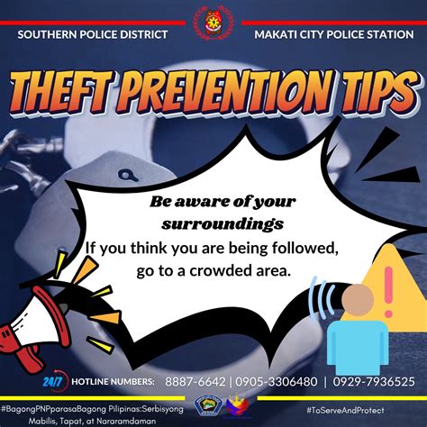 Theft Prevention Tips Be Makati City Police Station Facebook