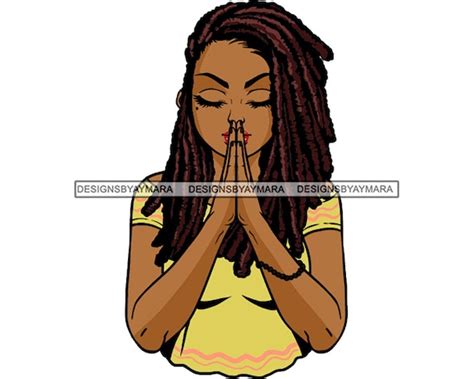 African American Girl Praying God Prayer Pray Faith Nubian Etsy