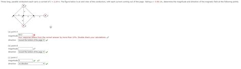 Solved Three Long Parallel Conductors Each Carry A Current