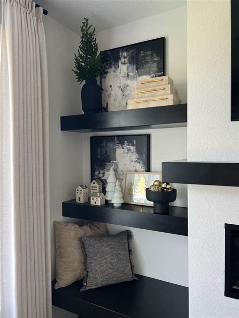 Modern Holiday Decor With Floating Shelf Styling