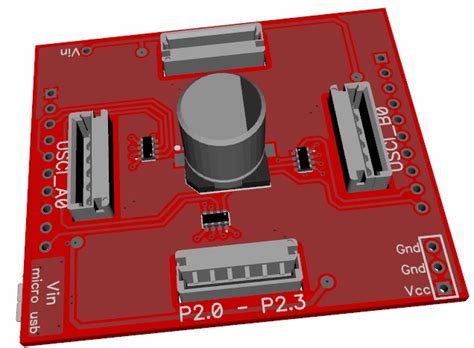 New Add On Board Standard 6p Adapter Board For Launchpad Msp Low