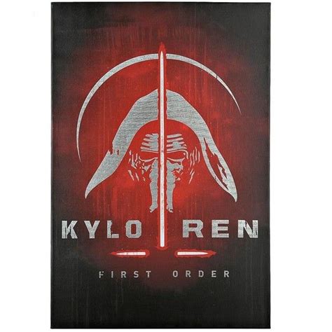 Kylo Ren First Order Canvas Art Print Star Wars Wall Art Movie Wall