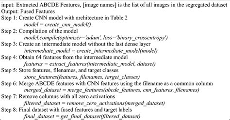 Algorithm 5 Feature Fusion Framework Download Scientific Diagram