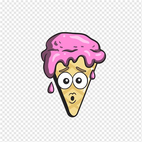 만화 콘 크림 이모티콘 얼음 아이스크림 콘 Emojis Icon Png Pngwing