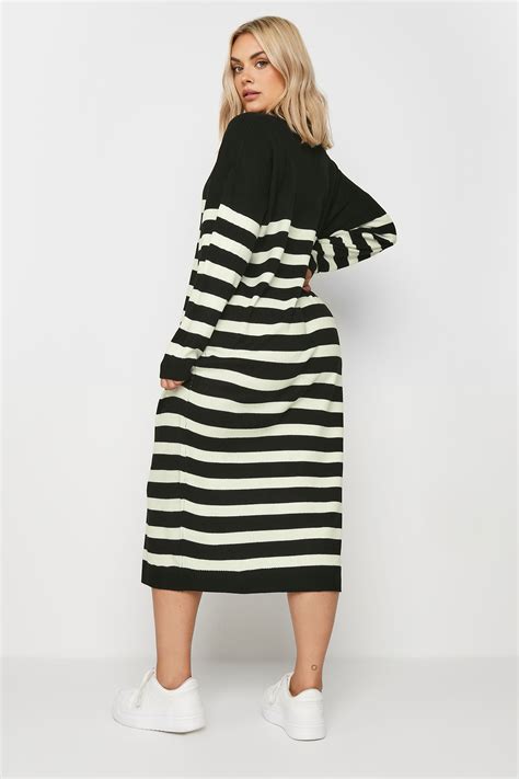 Plus Size Yours Curve Black Stripe Jumper Dress Yours Clothing