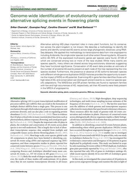 Pdf Genome Wide Identification Of Evolutionarily Conserved