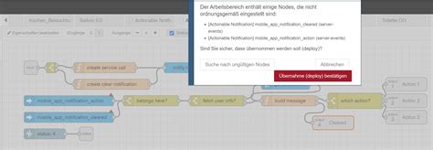 Node Red Interne Fehlermeldung beim Übernehmen mobile app notification Add ons simon