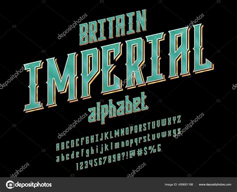 Majestic Style Alphabet Design Uppercase Lowercase Numbers Symbols