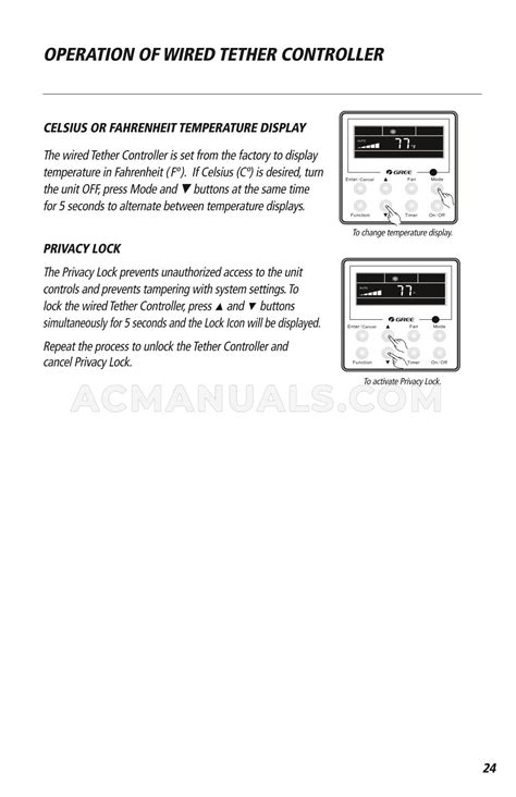 Gree CAS12HP230V1AC Owners Manual