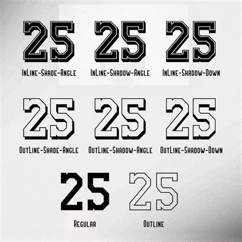 SPORTONUM Jersey Numbers And Tall Display Font Cricut Monogram Font Jersey Numbers
