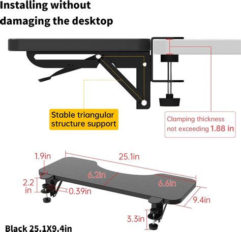 Bandeja Extensora De Escritorio De Arco Circular Soporte Ergonómico