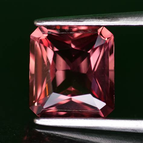 Spinel Natural Rosewood Pink Color Square Cut 8x75mm 25ct