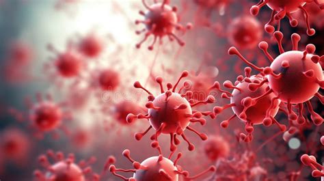 Irus In The Blood Close Up Virus Mutation Stock Illustration