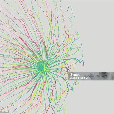 동적 입자 배열입니다 3d 미래 기술 스타일입니다 추상적인 배경입니다 벡터 일러스트입니다 물리학에 대한 스톡 벡터 아트 및 기타 이미지 Istock