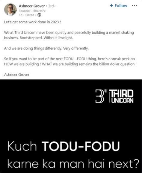 Sanket Bansal On Linkedin Startup Unicorn Ashneergrover Entrepreneurship Founder Bharatpe