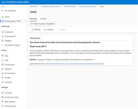 Azure Machine Learning で Azure Openai モデルを使用する方法 Azure Machine